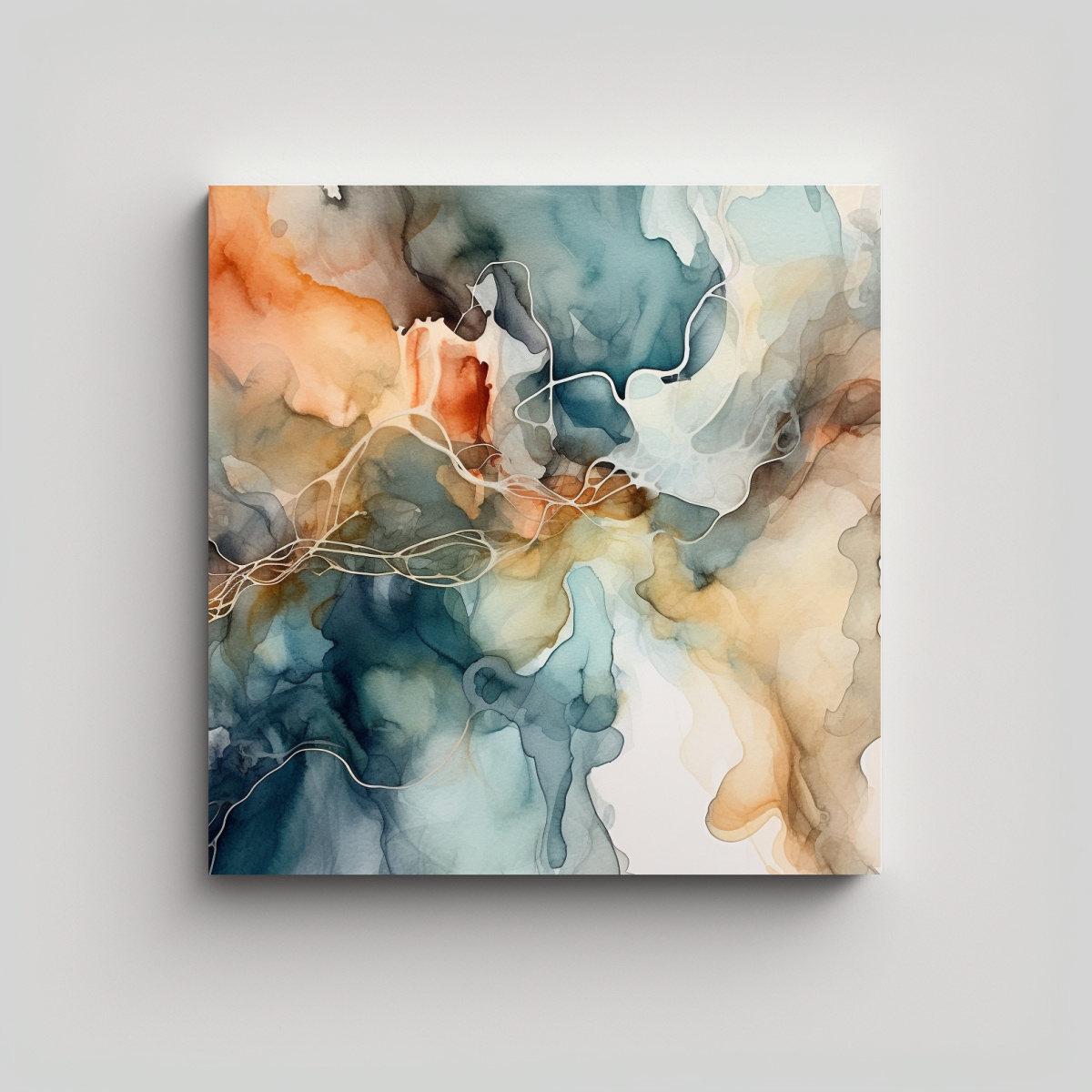 Cuadros Decorativos De Lienzo Modernos Con Colores Suaves Y Efecto Acuarela - Decocuadros