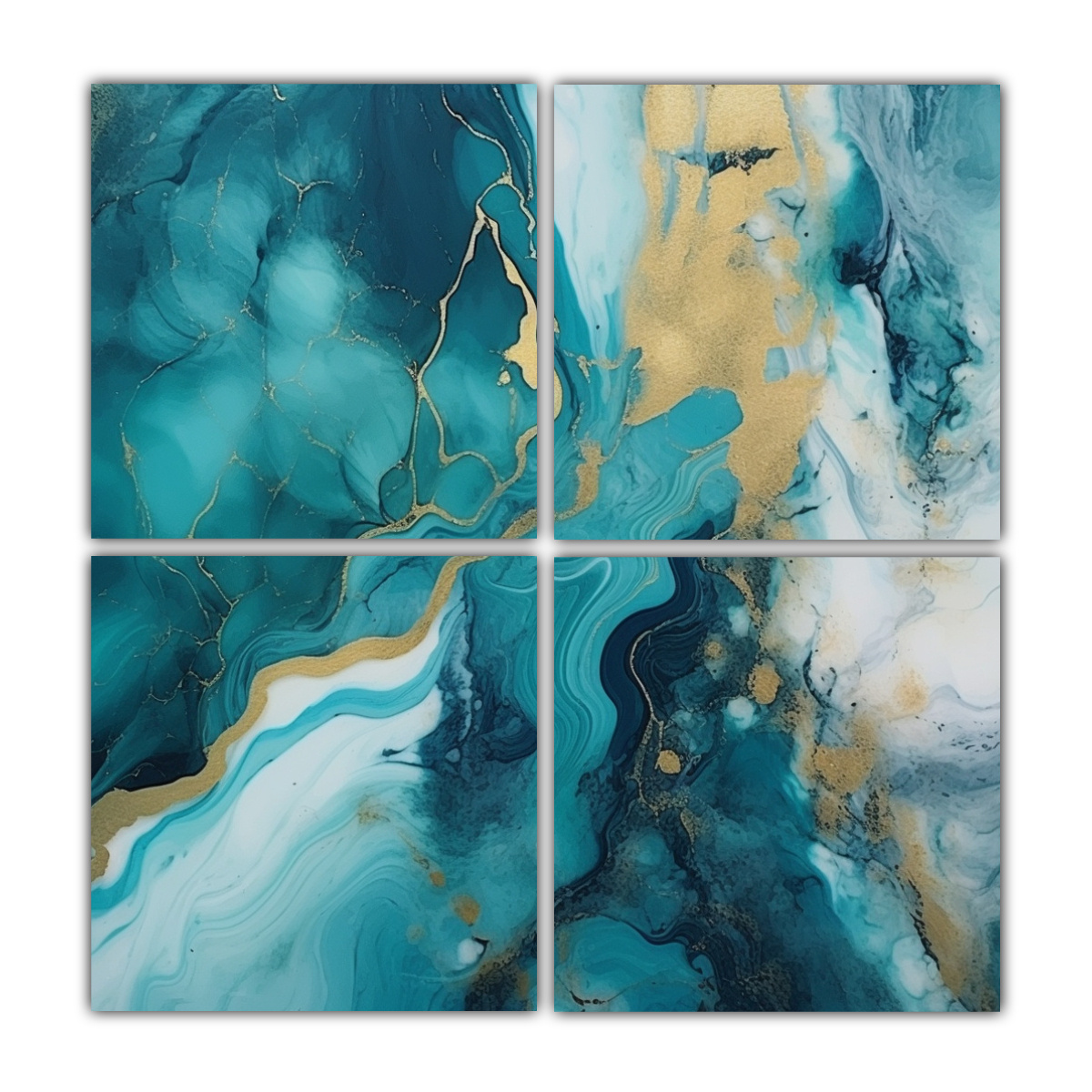 Cuadro De Arte Abstracto En Mármol Azul - DecoCuadros