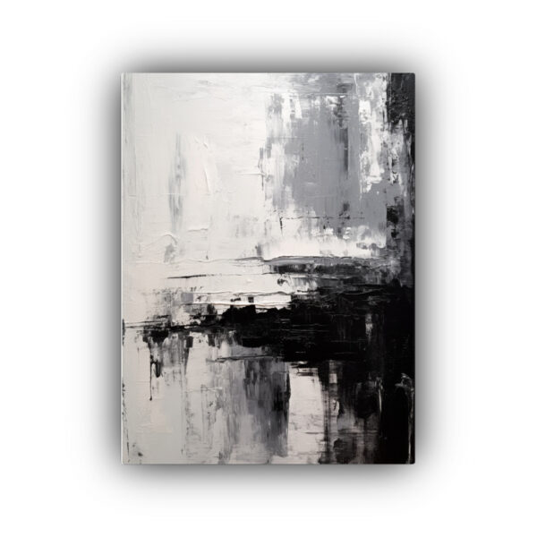 Cuadro Decorativo Abstracto En Tonos De Gris - DecoCuadros