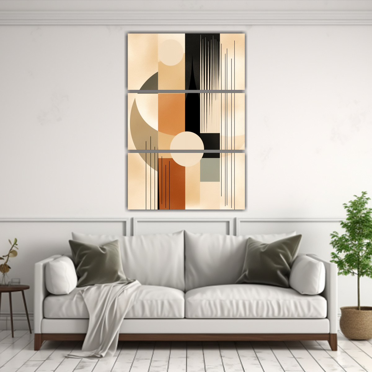 Pinturas Decorativas Boho Abstractas - Tres Cuadros Alta Calidad ...