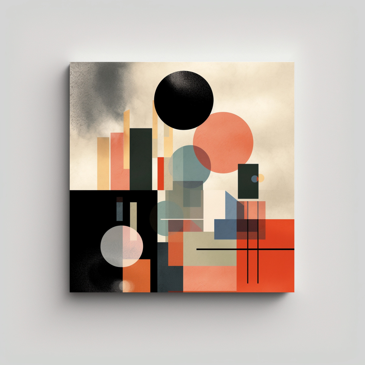 Cuadros Decorativos Con Líneas Geométricas Claras En Composiciones De ...