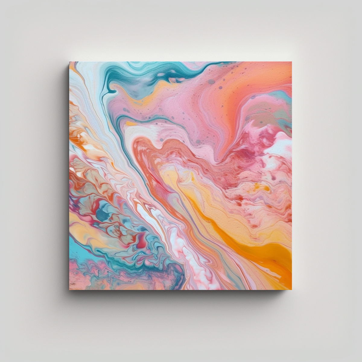 Cuadro Abstracto Perspectiva Con Mármol En Pastel - DecoCuadros