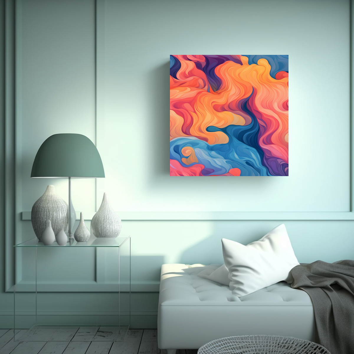 Cuadro Pinturas Modernas Profundidad De Colores Líquidos - DecoCuadros