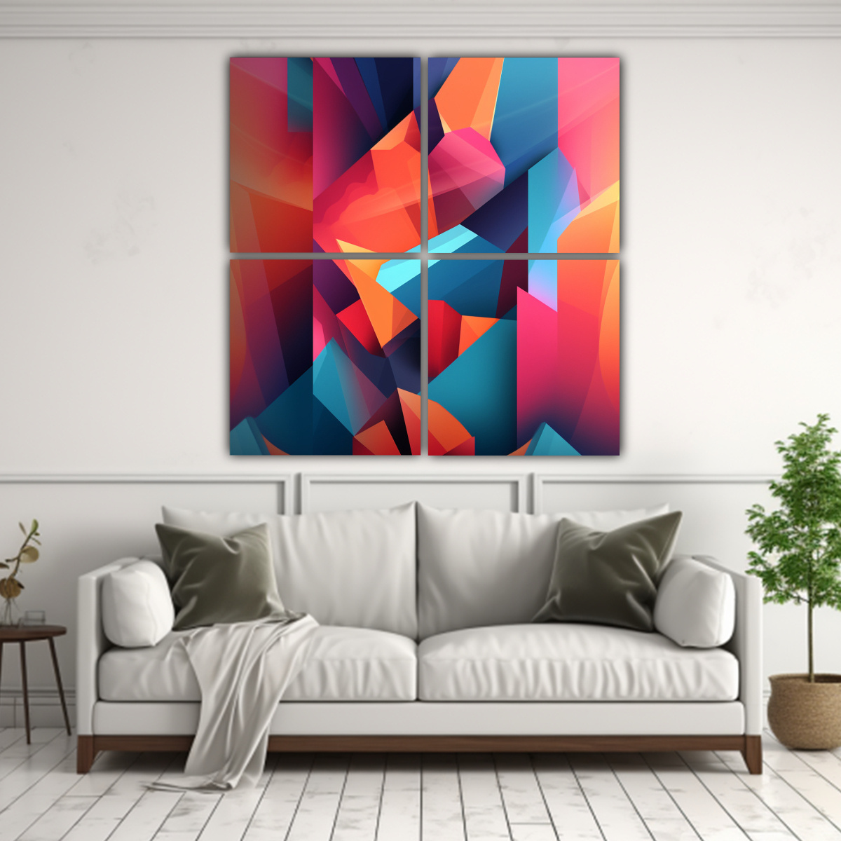 Cuadro Abstracto 4 Piezas - Sumérgete En El Mundo Del Arte Abstracto - Decocuadros