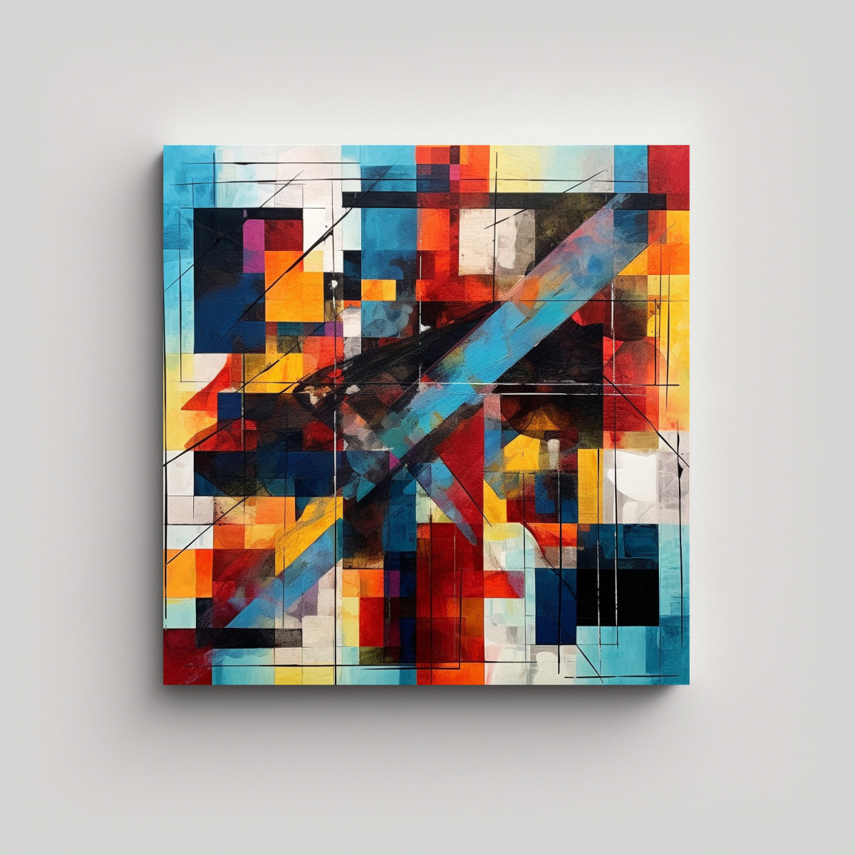 Cuadro Abstracto De Alta Calidad Geométrico Y Colorido - DecoCuadros