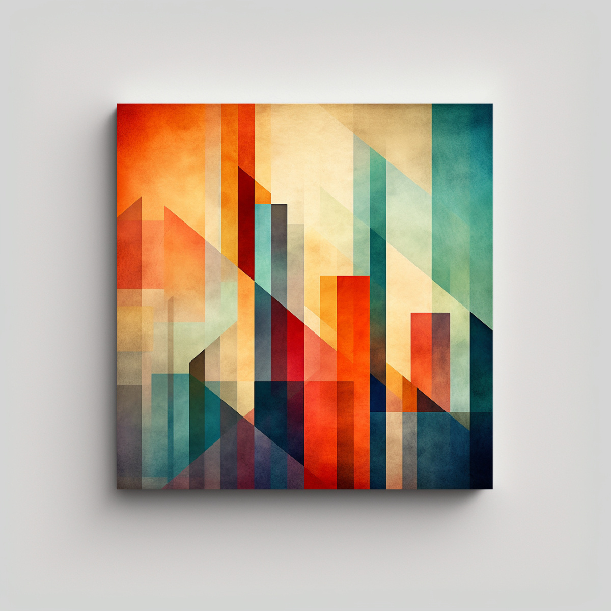 Cuadro Abstracto Geométrico De Líneas Finas Para Decoración De Arte ...