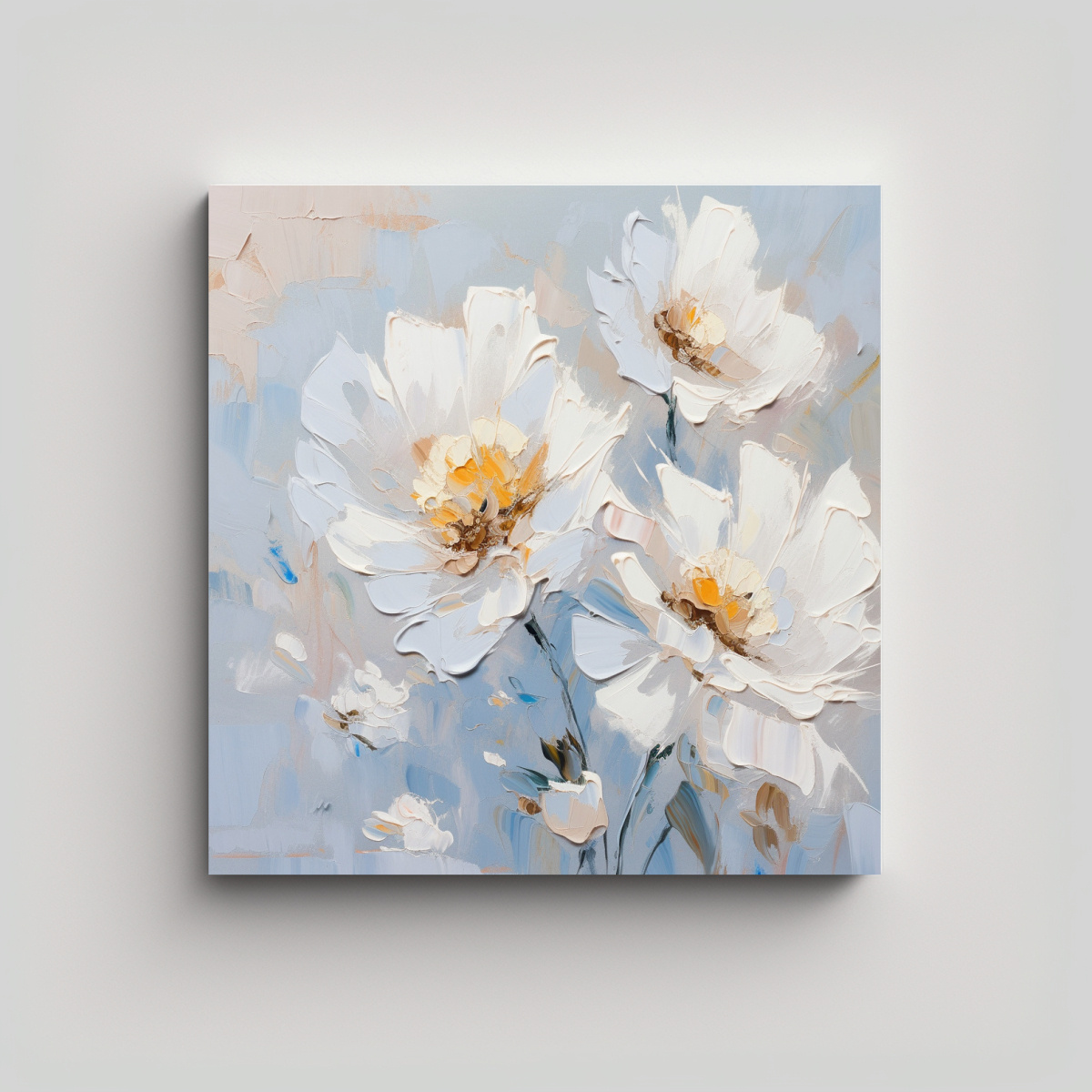 Cuadro Acuarela Elegancia Flores De Colores En Lienzo Estilo Decorativo - Decocuadros