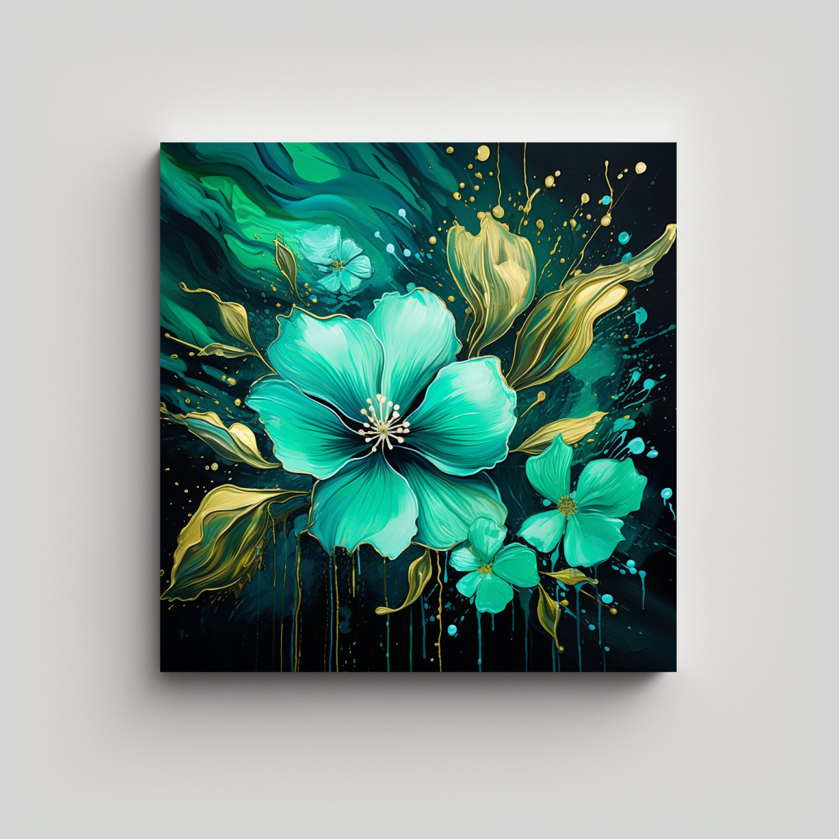 Cuadro Colores Escena Verde Y Turquesa Atmosfera Neonoir En La ...