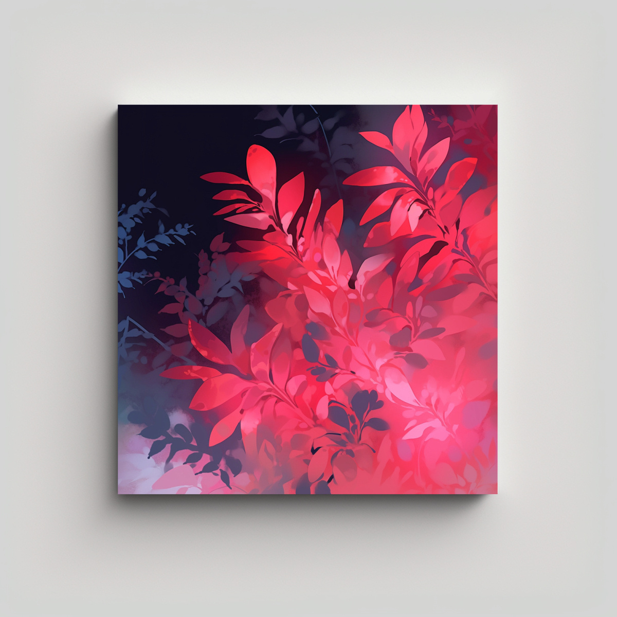 Cuadro Brillante En Rojo Y Rosa Con Atmosfera Neonoir Al Estilo De ...