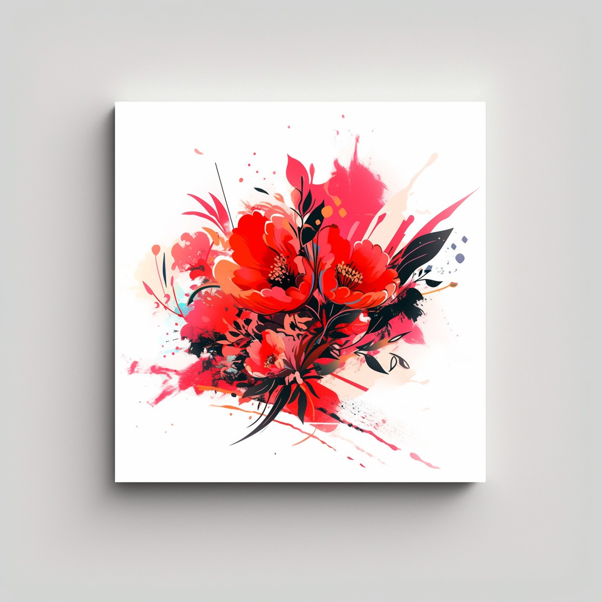 Cuadro Colores Rojo Resistente Atmosfera Neonoir Estilo Medio Br ...