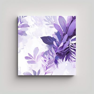 Cuadro De Arte De Pared Moderno Comedor Morado Y Blanco Atmosfera ...