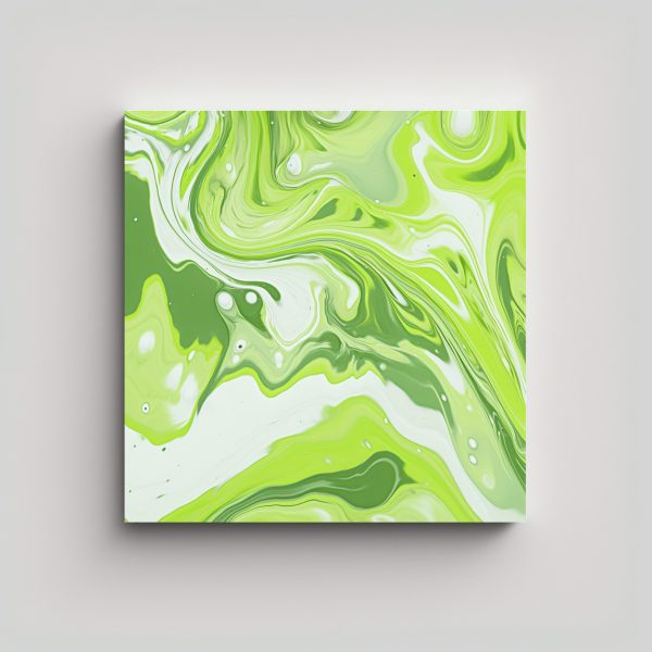 Cuadro Decorativo Minimalista Fondo Verde Lima Claro - DecoCuadros