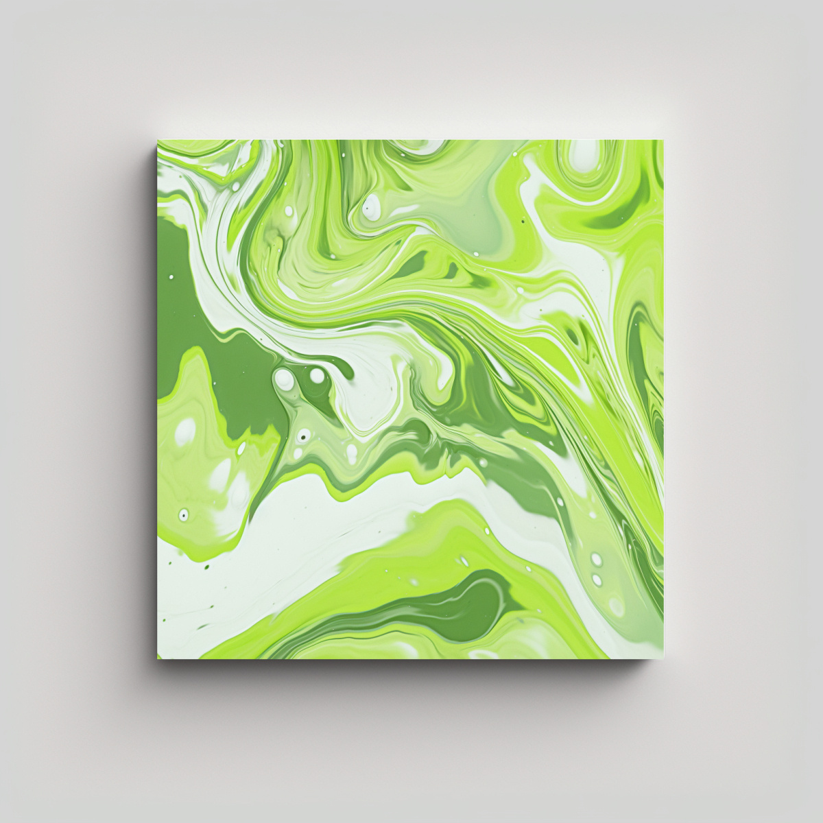 Cuadro Decorativo Minimalista Fondo Verde Lima Claro - DecoCuadros