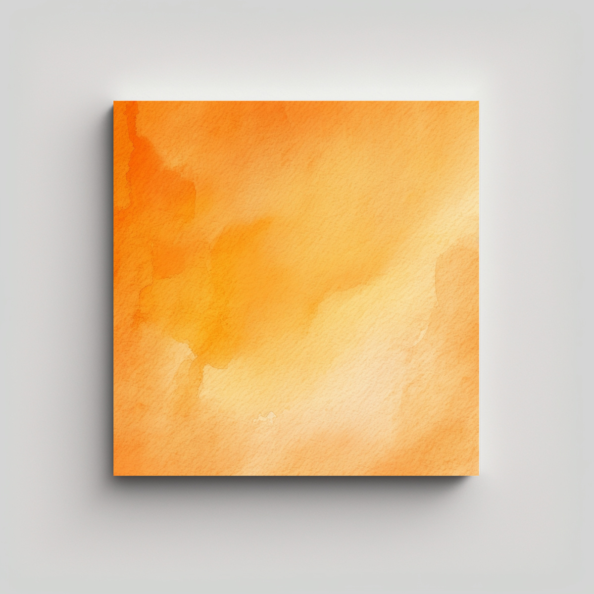 Cuadro Juveniles Intenso Con Fondo De Color Y Acuarela Naranja Claro - Decocuadros