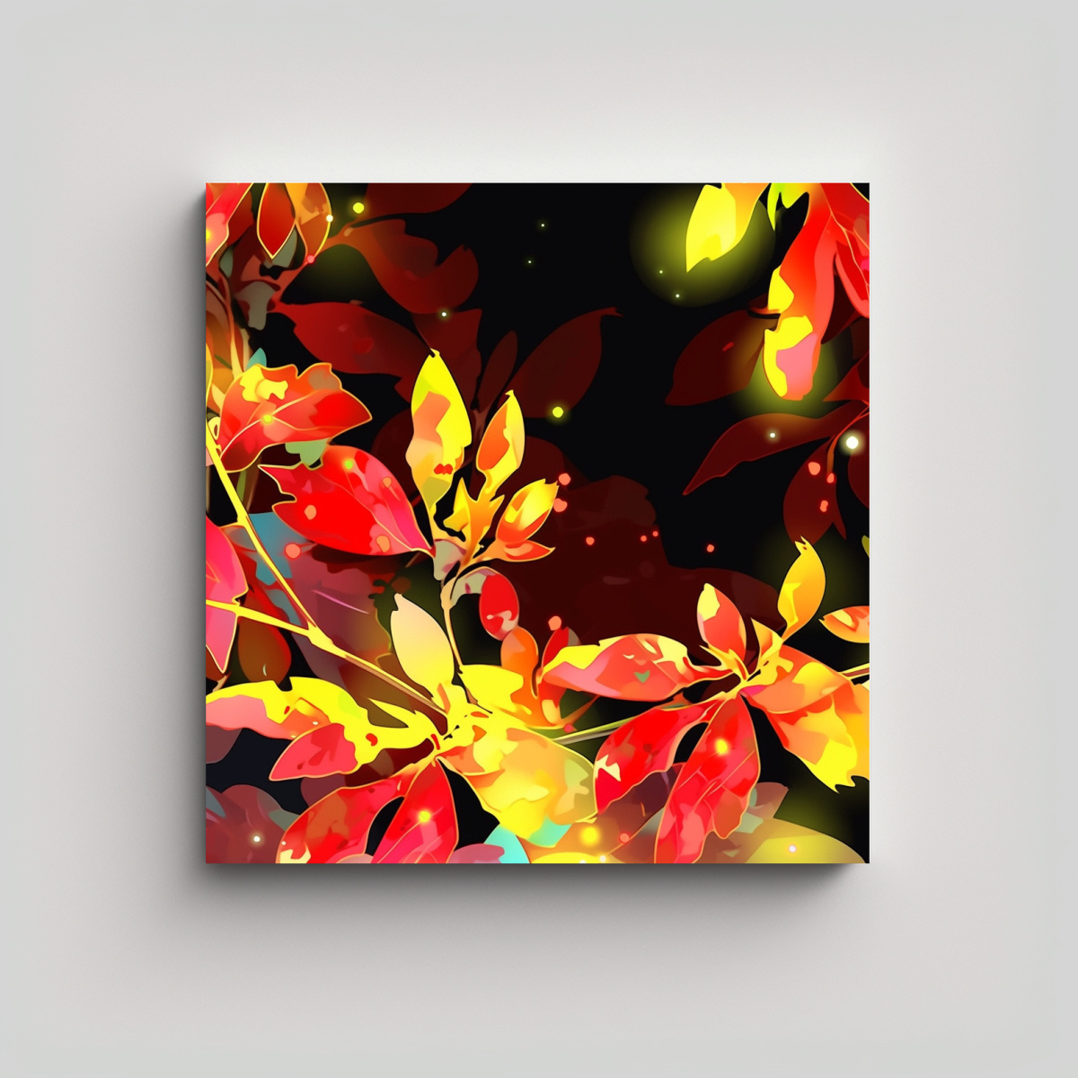 Cuadro Moderno Vida Amarillo Y Rojo Estilo Neonoir En Decoración De Pinturas - Decocuadros