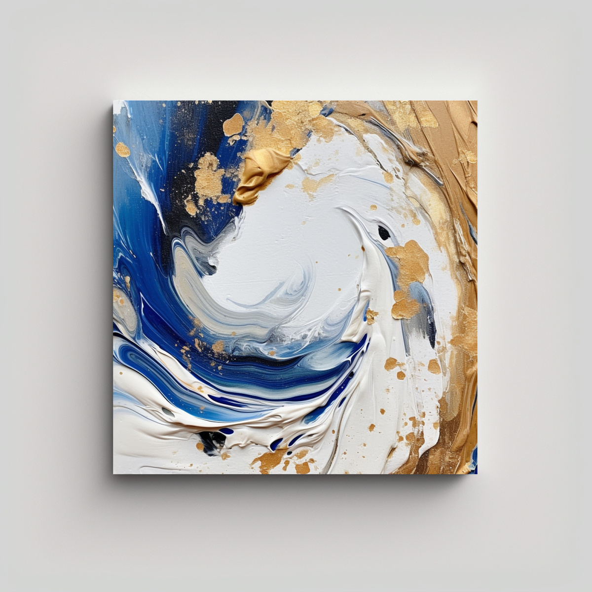 Cuadro Tela Sublimada Abstracto Blanco Y Dorado - DecoCuadros