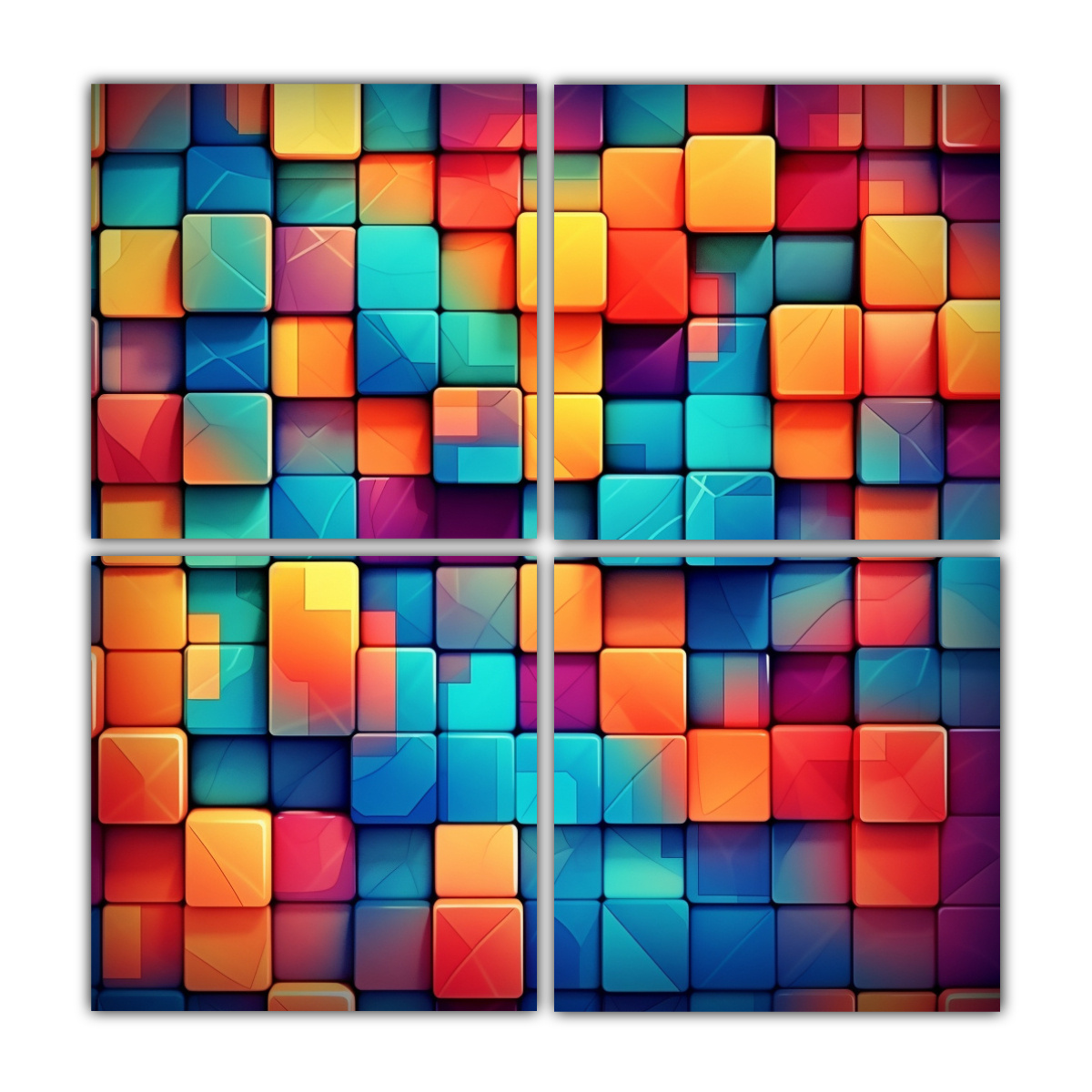 Cuadros Coloridos Abstractos Y Futuristas Para Decoración Con Concepto ...