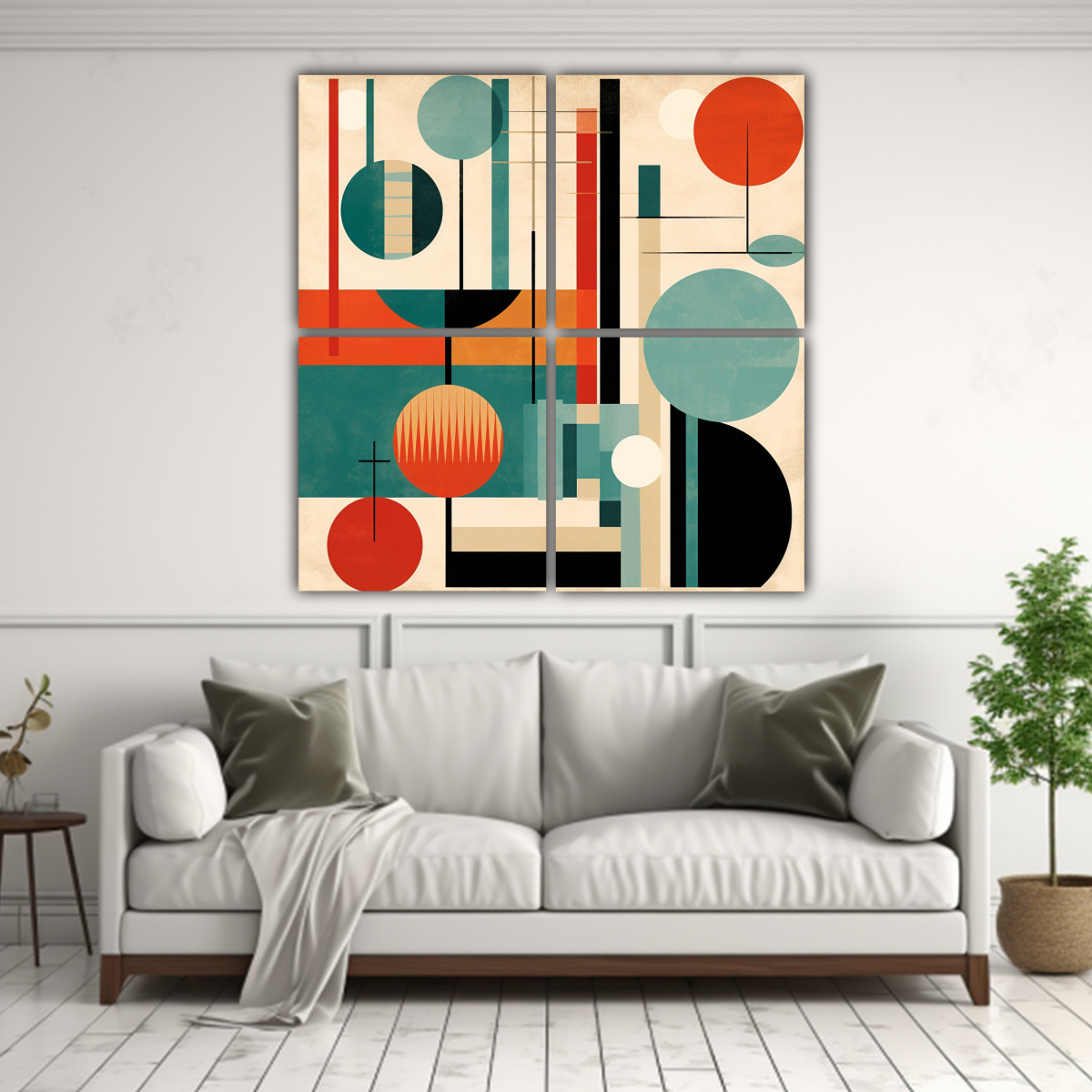 Cuadros Modernos Abstractos Vintage De Diseño Gráfico De Mediados De Siglo - DecoCuadros