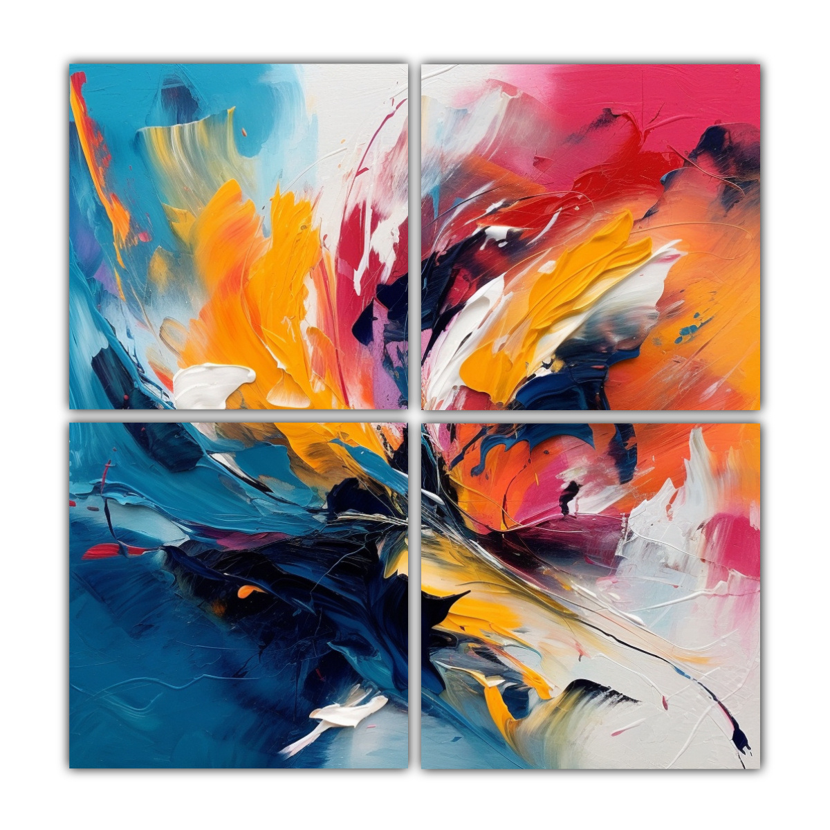 Cuadros Vintage Abstractos Modernos Y Coloridos De Decoración - Decocuadros