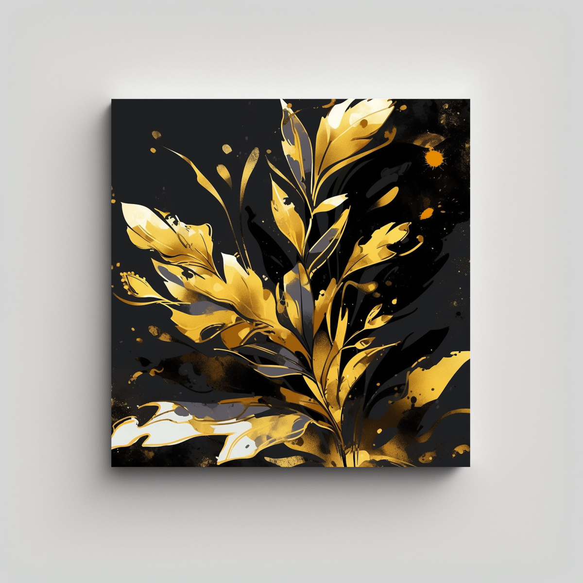 Diseño Cuarto Amarillo Y Dorado Atmosfera Neonoir Estilo - DecoCuadros