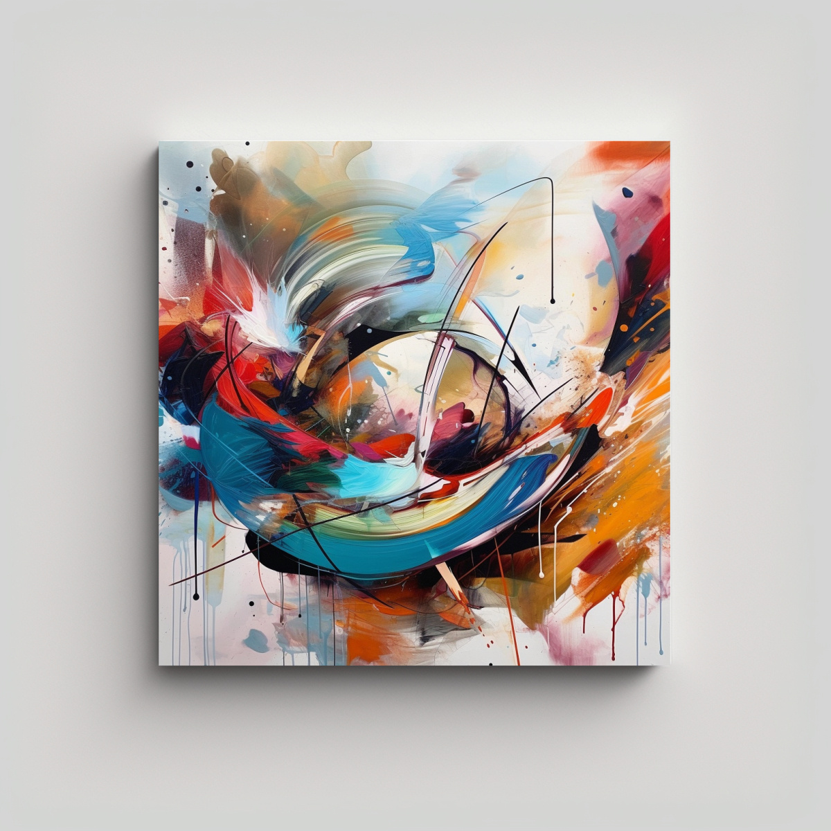 Lienzo De Tela Acuarela Espacial Con Un Giro Interesante - Cuadros Decorativos - Decocuadros