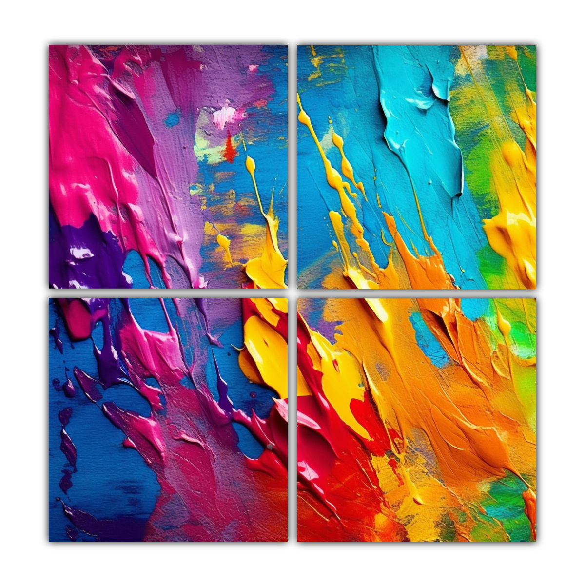 Lienzo Pared Cuadro Clásica Colores Pintura Fondo - DecoCuadros