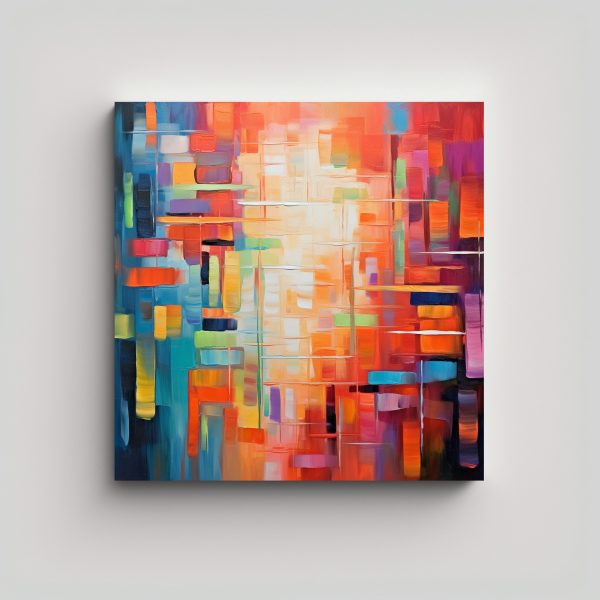 Cuadro Abstracto De Líneas Finas En Colores Claros - DecoCuadros