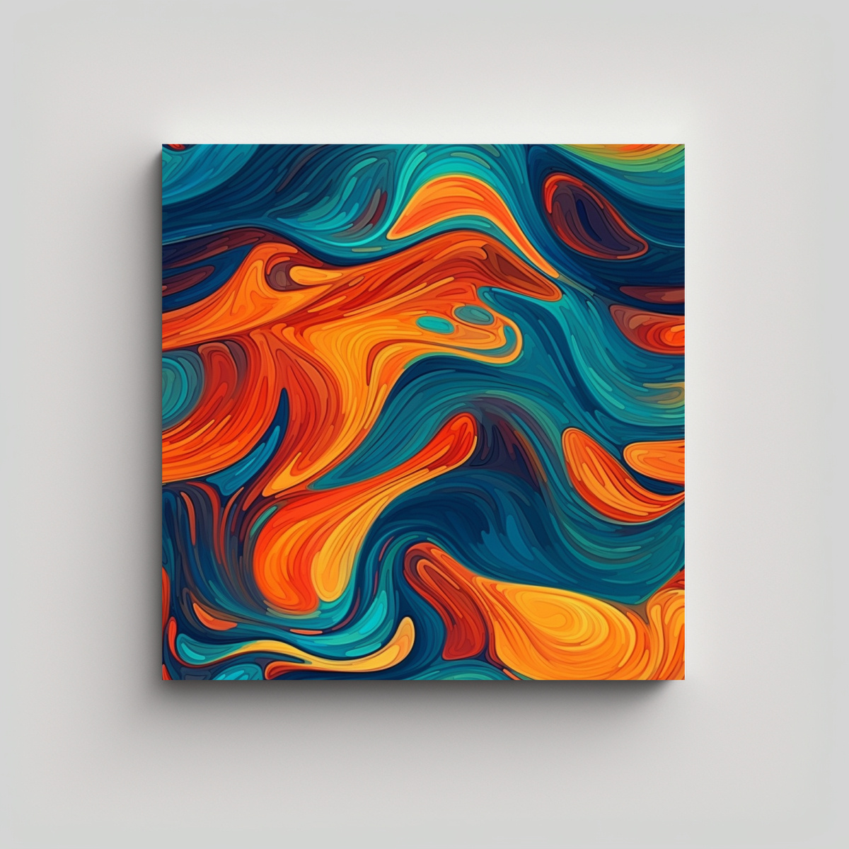 Cuadro Decorativo Canva Moderno Formación Con Fondo Abstracto Arcoíris De Colores Líneas Y ...