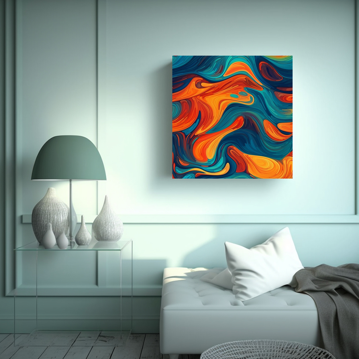 Cuadro Decorativo Canva Moderno Formación Con Fondo Abstracto Arcoíris ...