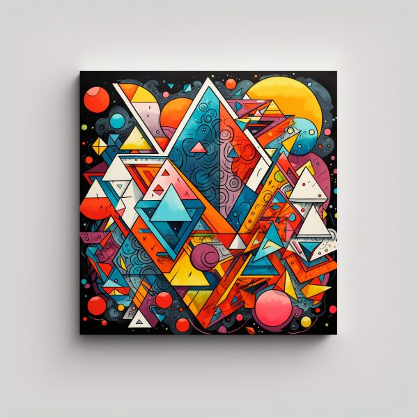 Cuadro Decorativo Con Formas Geométricas Adorables Y Colores Intensos ...