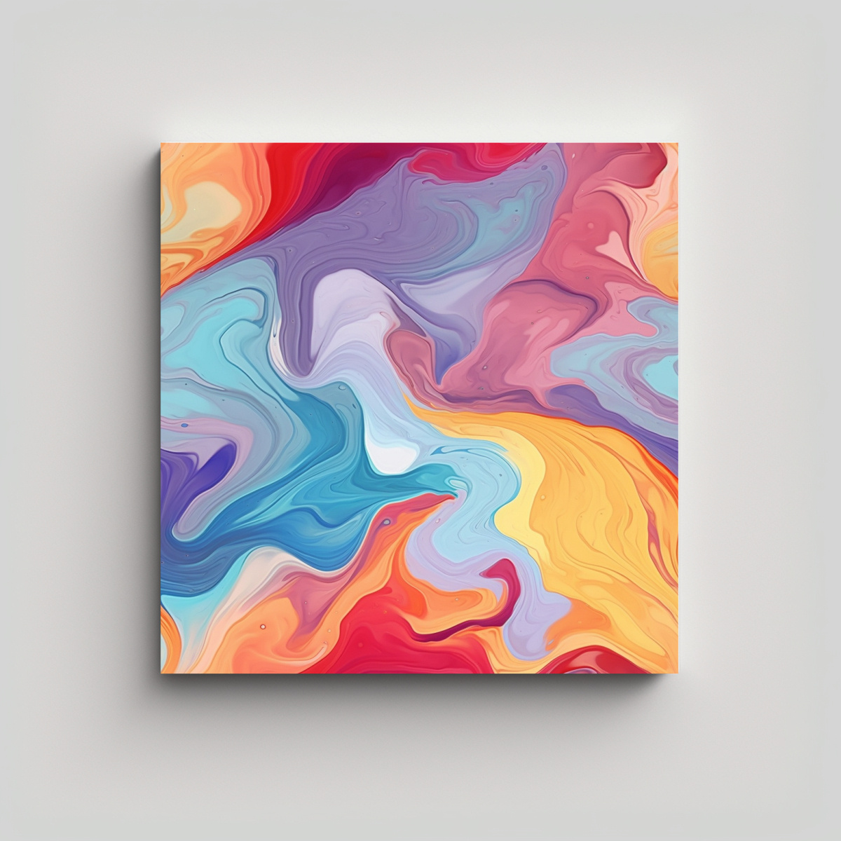 Cuadro Decorativo De Mármol Multicolor En Tela - Decocuadros