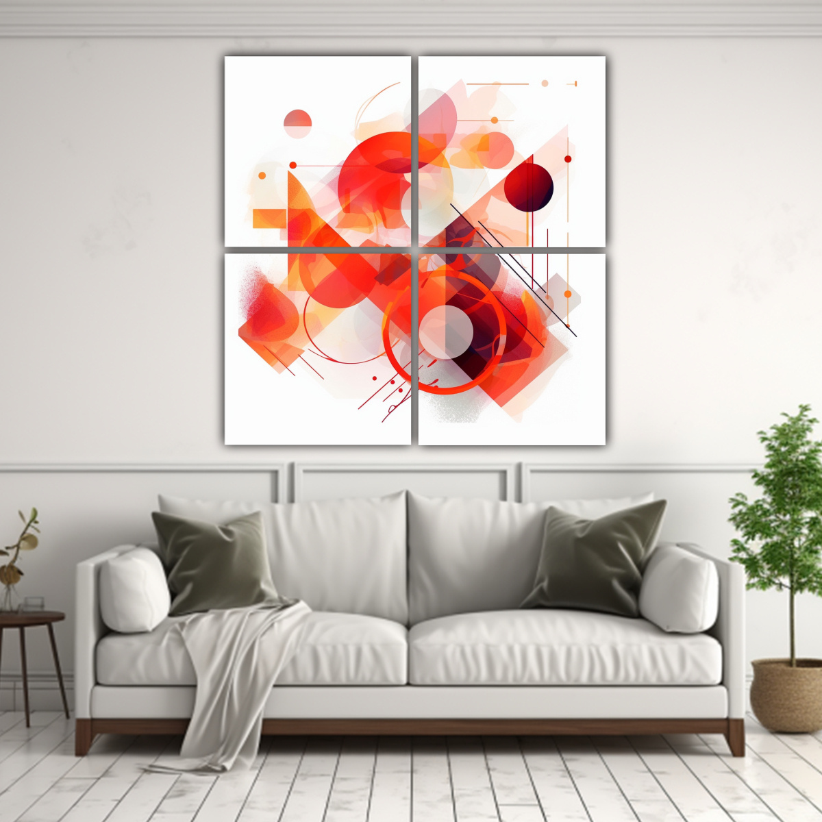 Cuadros Decorativos Abstractos Con Figuras Geométricas Coloridas - Decocuadros