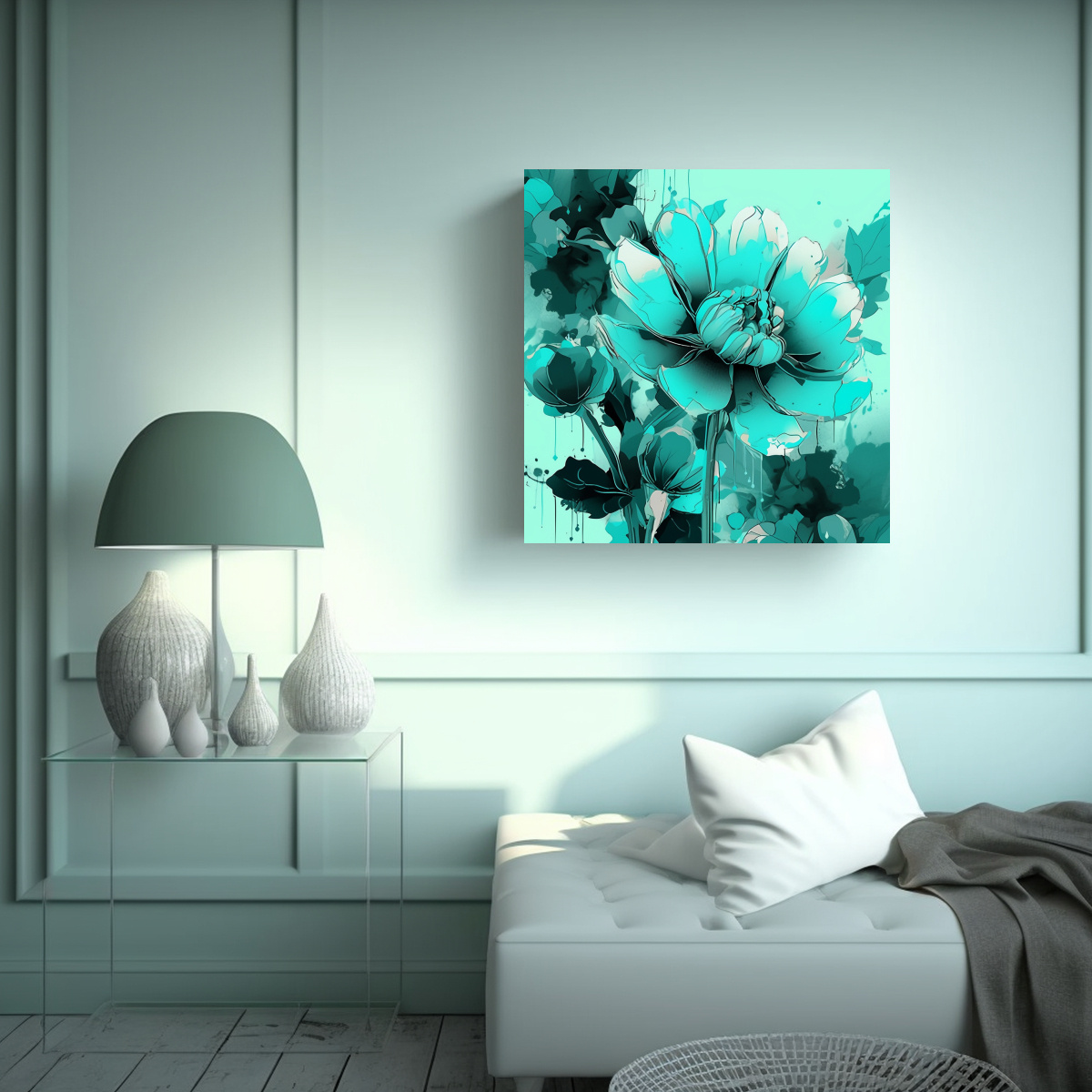 Pinturas De Decoración Con Expresión única En Colores Turquesa ...