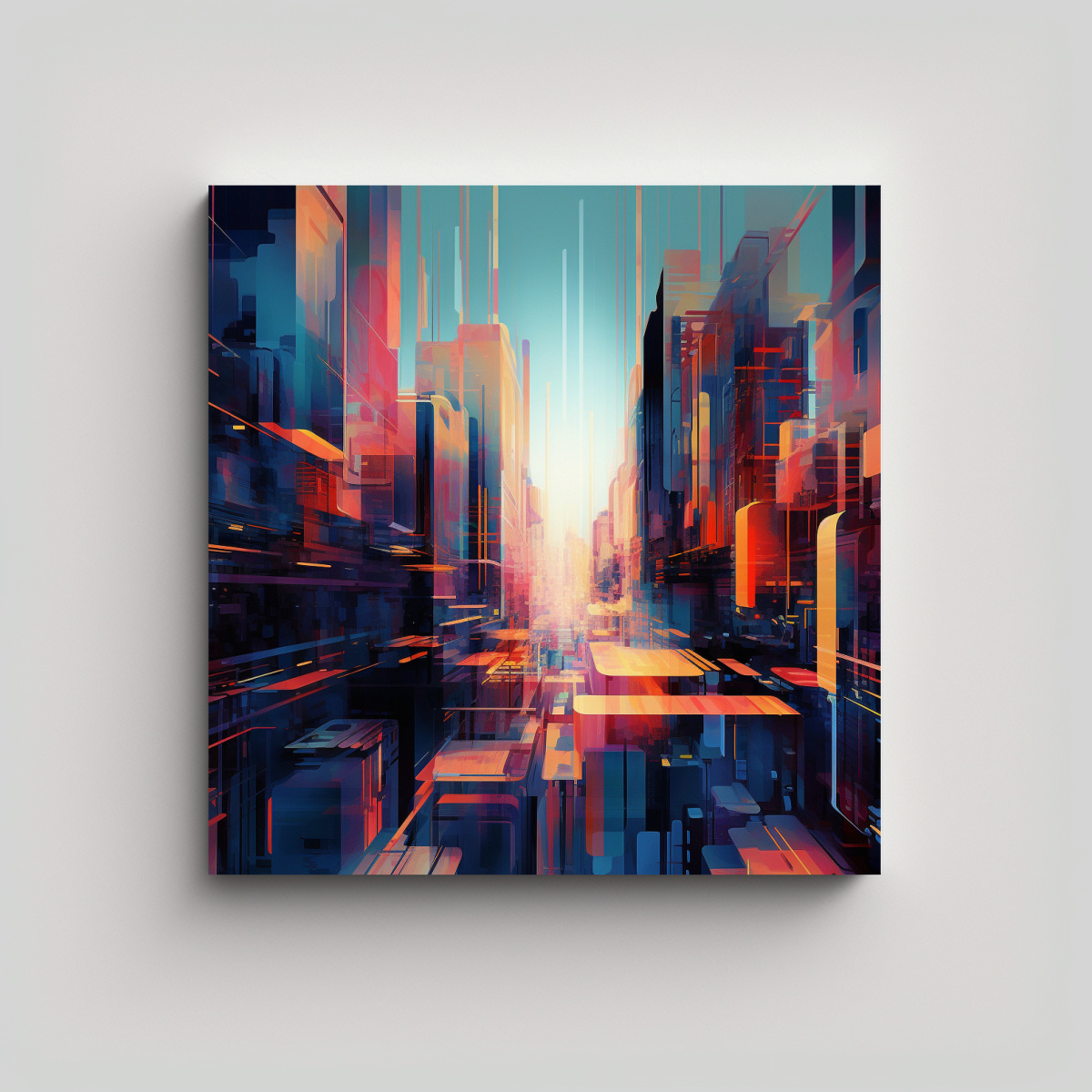 Cuadro De Decoración Urbana Abstracta Con Textura Y Diseño Futurista ...