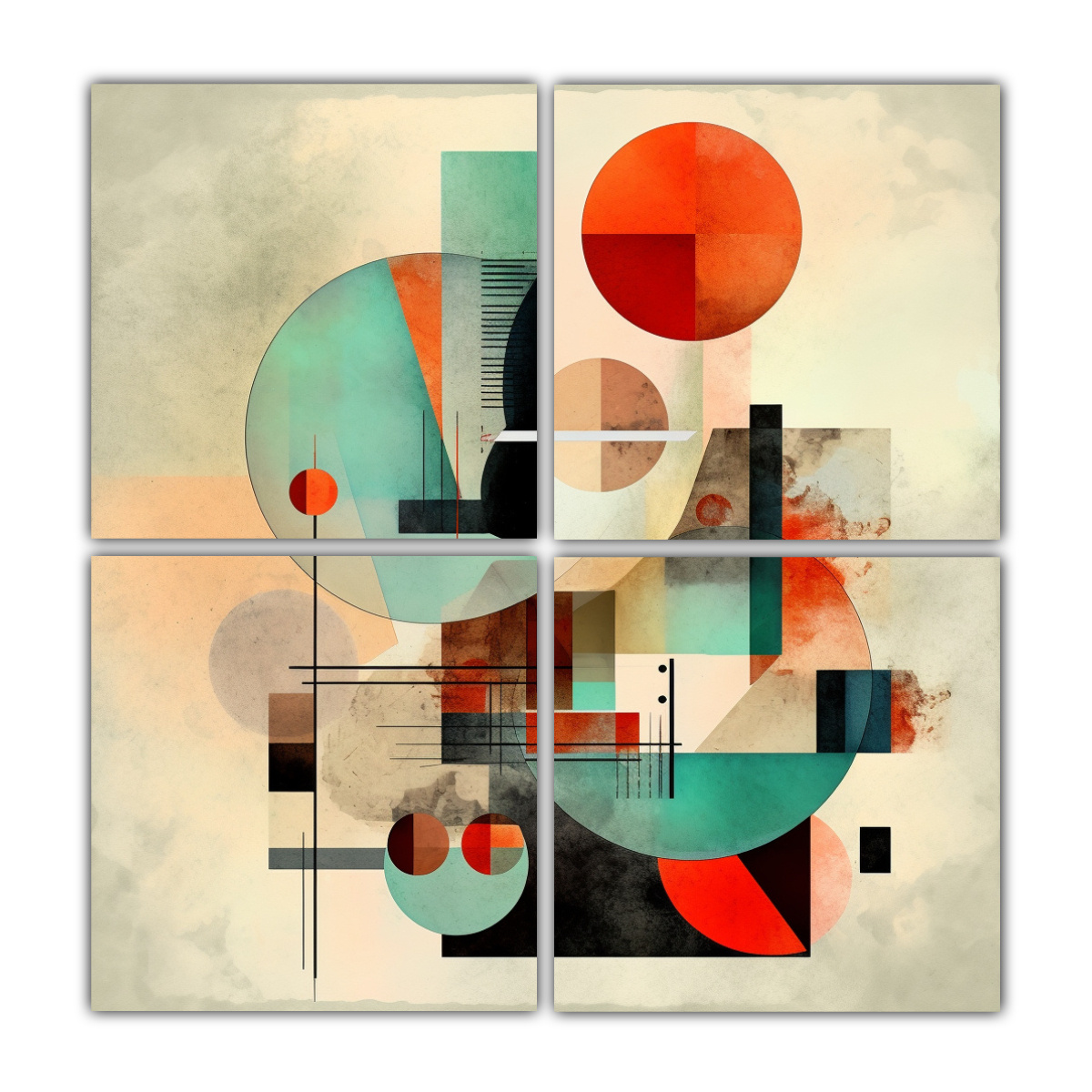 Cuadros Decorativos Abstractos De Formas Geométricas Duraderas - DecoCuadros