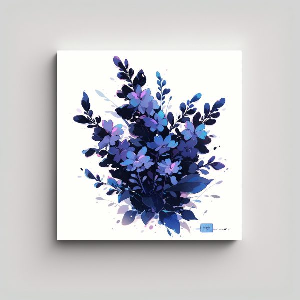 Cuadro Decorativo Con Movimiento Y Profundidad En Colores Morado Y Azul ...