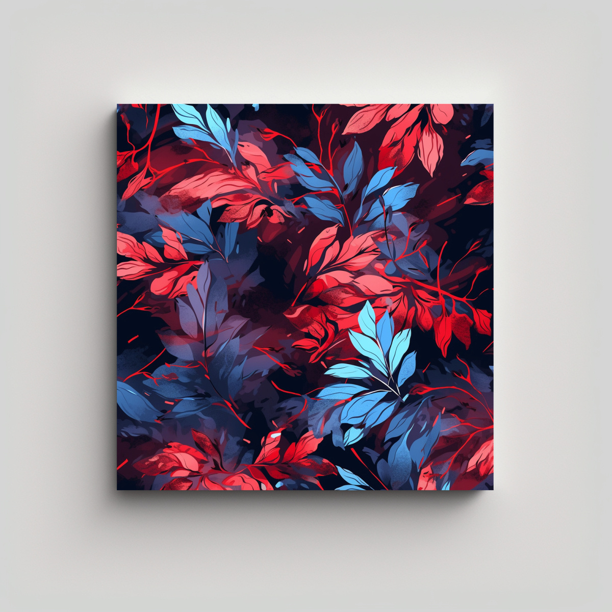 Cuadro Creativo En Colores Rojo Y Azul Para Decorar Tu Pared - Decocuadros