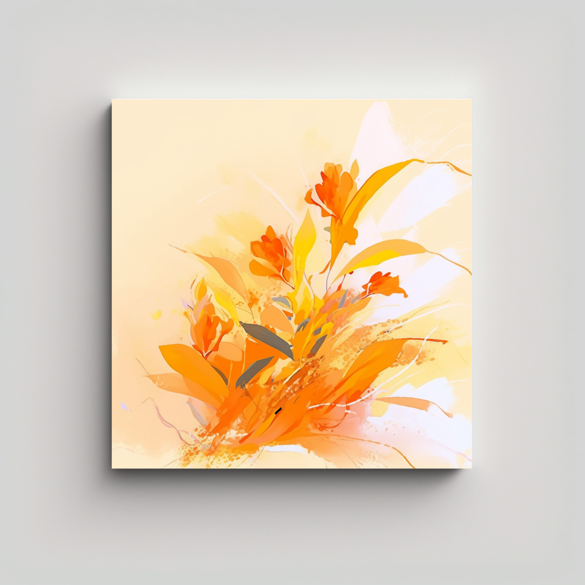 Cuadro Decorativo De Naturaleza En Amarillo Y Naranja | DecoCuadros