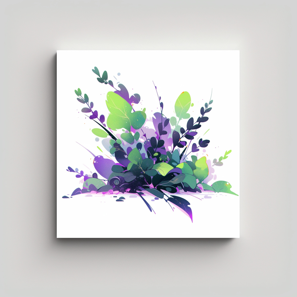 Cuadro De Colores Creatividad Verde Y Morado - DecoCuadros