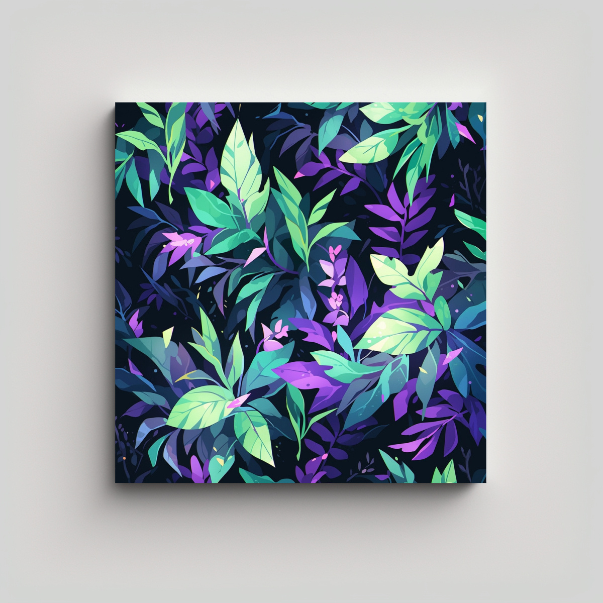 Cuadro Innovador De Colores Verde Y Morado | DecoCuadros