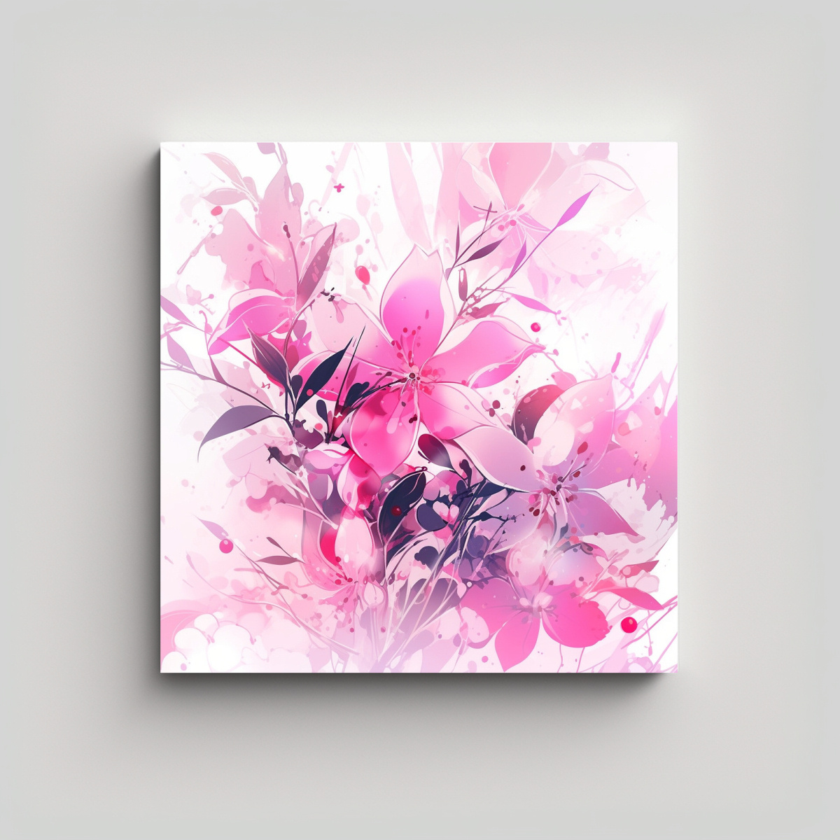 Tela Sublimada Regalo Blanco Y Rosa Con Ambiente Neonoir | DecoCuadros