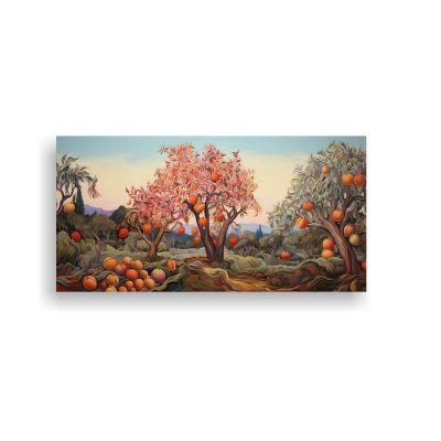 Cuadro Abstracto Armonía Cromática Árboles Frutales | DecoCuadros