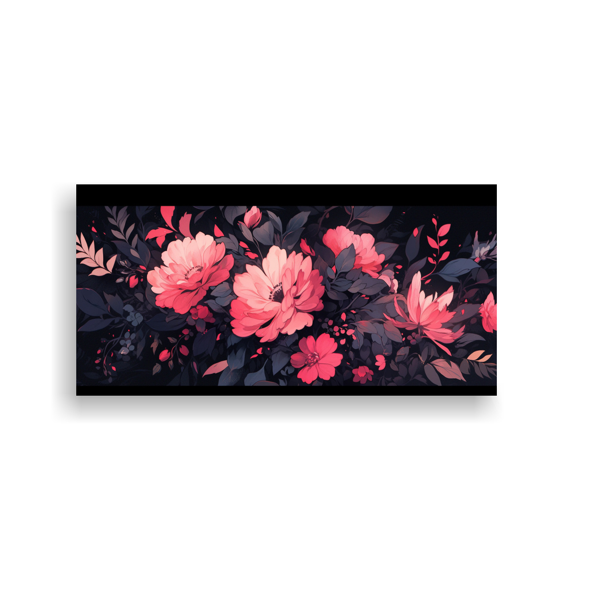 Arte Gráfico Abstracción Negro Y Rosa - DecoCuadros