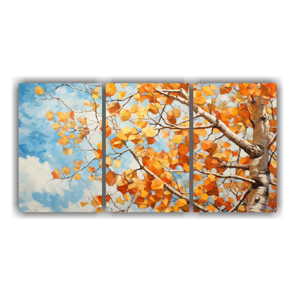 Arte De Pared Aspen Tree Estilo Estilo óleo Detallado Alta Calidad Pa ...