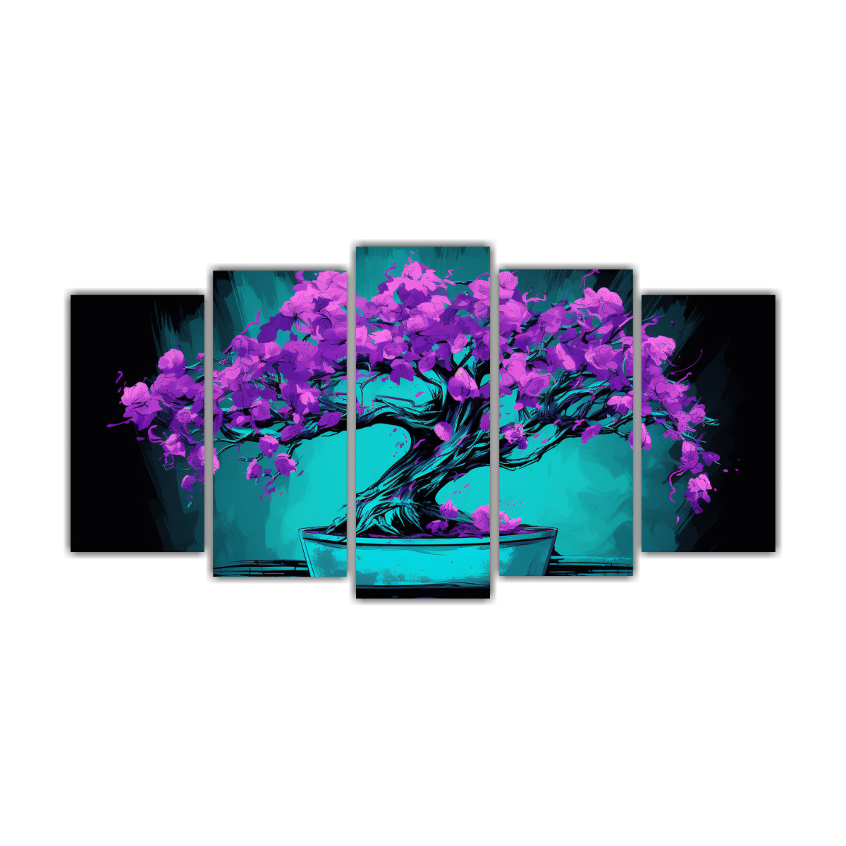 Cuadro Decorativo Conceptual Actual De Bougainvillea Bonsái En Color ...