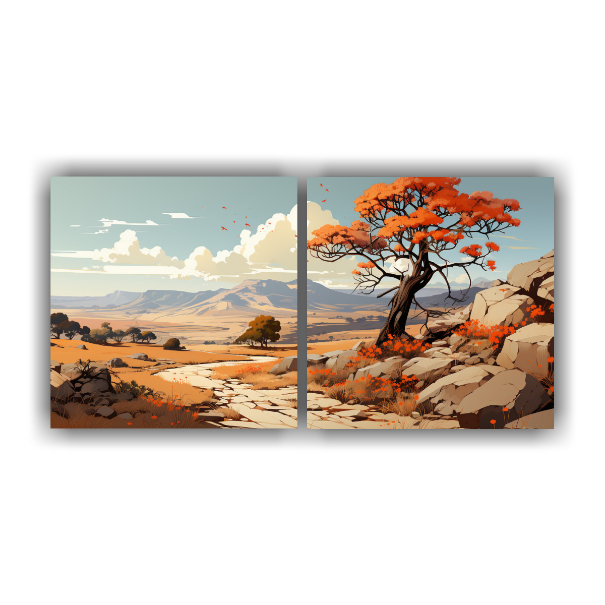 Cuadro Decorativo De Dos Finas Líneas En Un Ambiente Neonoir De Joshua ...