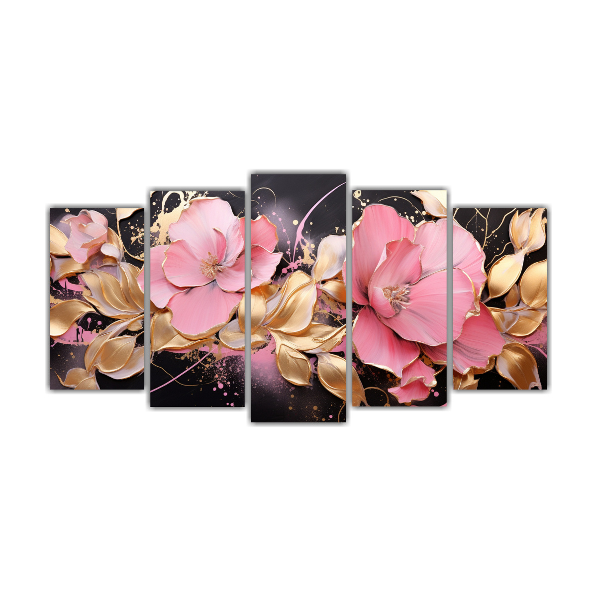 Cuadro Decorativo Estilo Neonoir Con Elegancia Y Colores Dorado Y Rosa ...