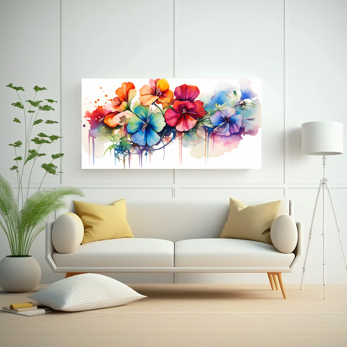 Cuadro Dibujo Simplicidad A Geranium Rainbow - DecoCuadros
