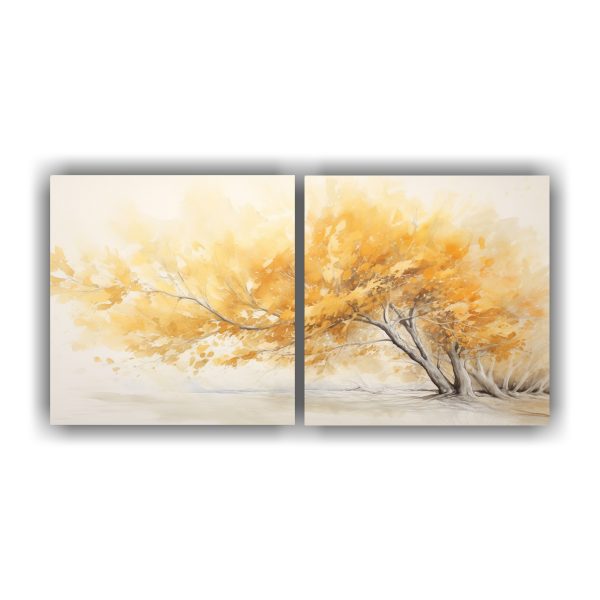 Cuadros Abstractos De Arte Callejero Conceptual De Dos Lienzos, árbol ...