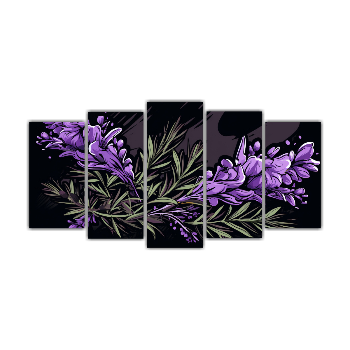 Cuadros Decorativos Habitación, Aromáticas Rosmarino En Colores Morado ...